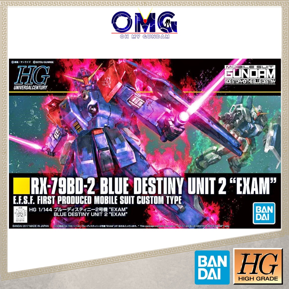 Bandai HGUC Blue Destiny Unit 2 "Exam" 61823 Universal Century Blue ...