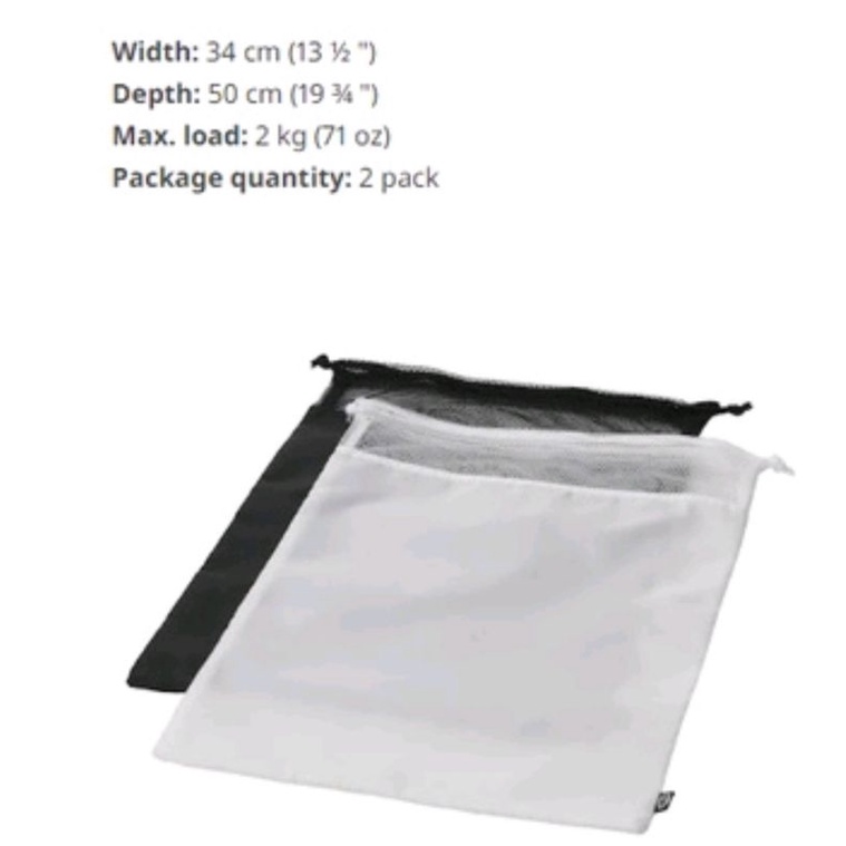 100% ORIGINAL IKEA BRODERLIG Laundry Bag/Shoes Bag/Clothes Bag/Beg Dobi ...