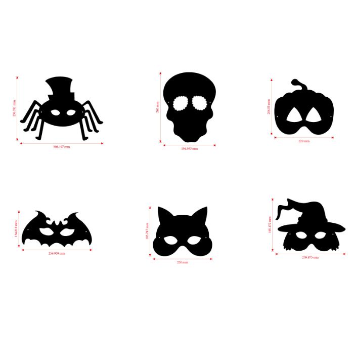 🎃Busy Kids🎃6pcs Halloween mask scratch art/Halloween party creative ...