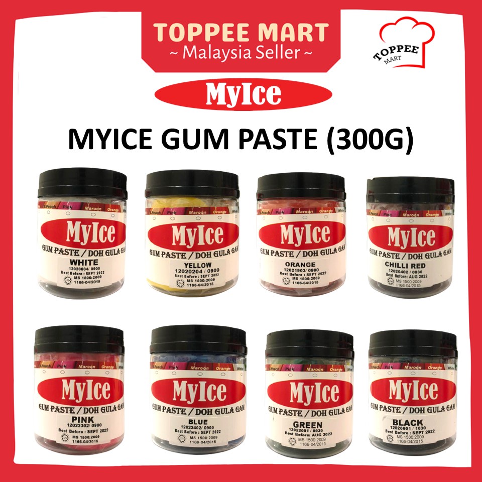 MYICE GUM PASTE / ROLLED FONDANT / DOH GULA (300G) 翻糖 Doh Gula Gam ...
