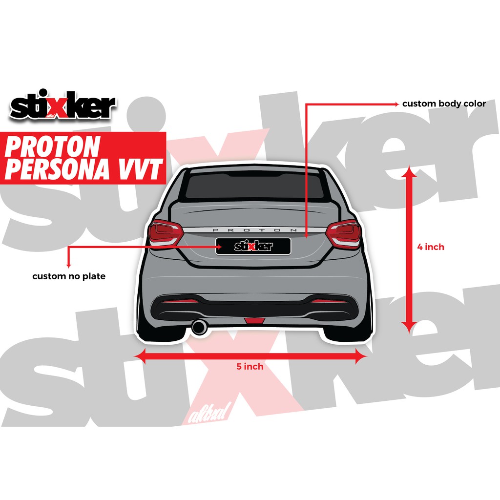 Sticker Belakang Kereta Persona VVT | Shopee Malaysia