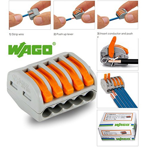 Wago Connector 5 Wire 222-415 Lever Cage Clamp / Cable Connector | Shopee Malaysia