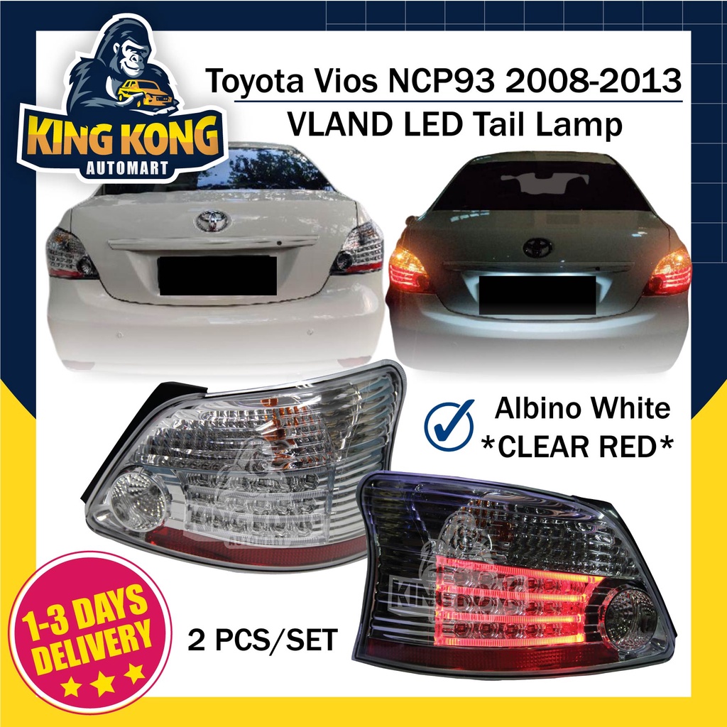 Vland Toyota Vios 2008 2009 2010 2011 2013 NCP93 Dugong led Tail Lamp ...
