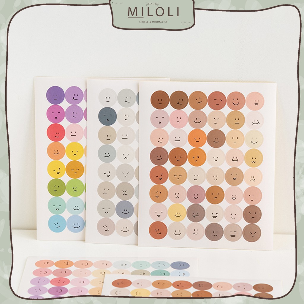 [MILOLI] 1pc SMILEY Face Sticker Emoji Deco Journal Diary Scrapbook ...