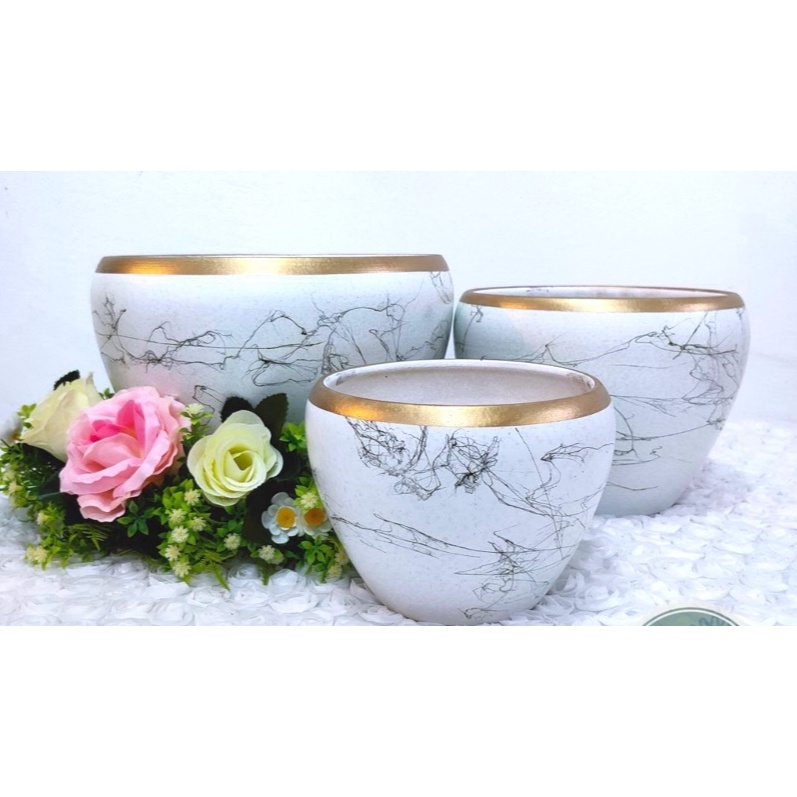PREMIUM Pasu Seramik || Ceramic Vase || Ceramic Pot for plant || Marble ...