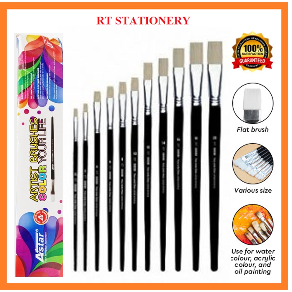 Astar 578 Nylon Artist Brush / Berus Lukisan / Berus Nylon [ All Sizes ...