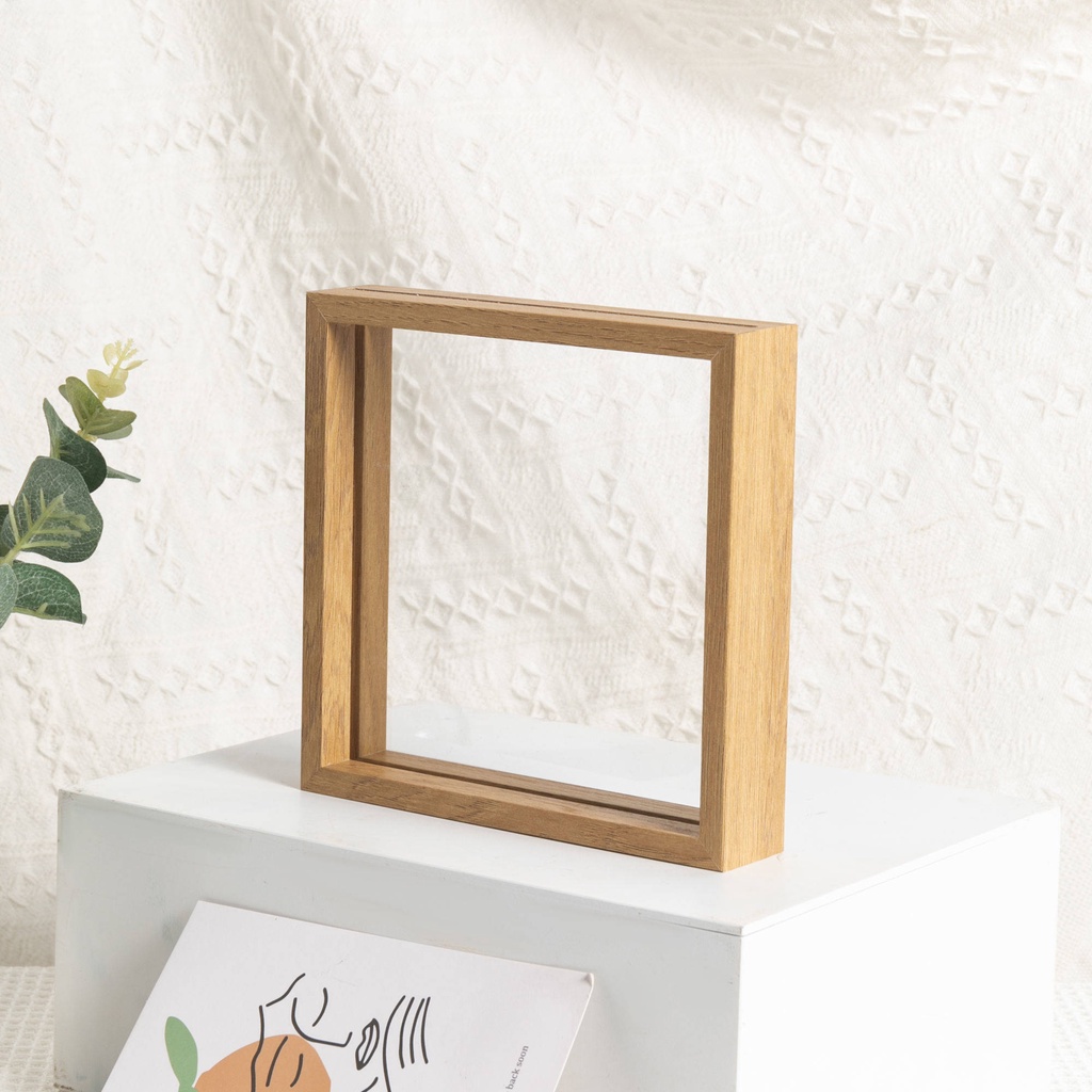 bunga frame mas kahwin Nordic double -sided high -tech kaca bingkai ...