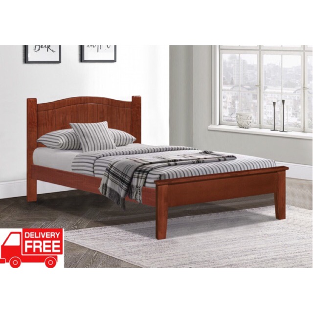 Furniture Art SOLID WOOD Single Bed Frame / Katil Kayu/Katil Bujang ...