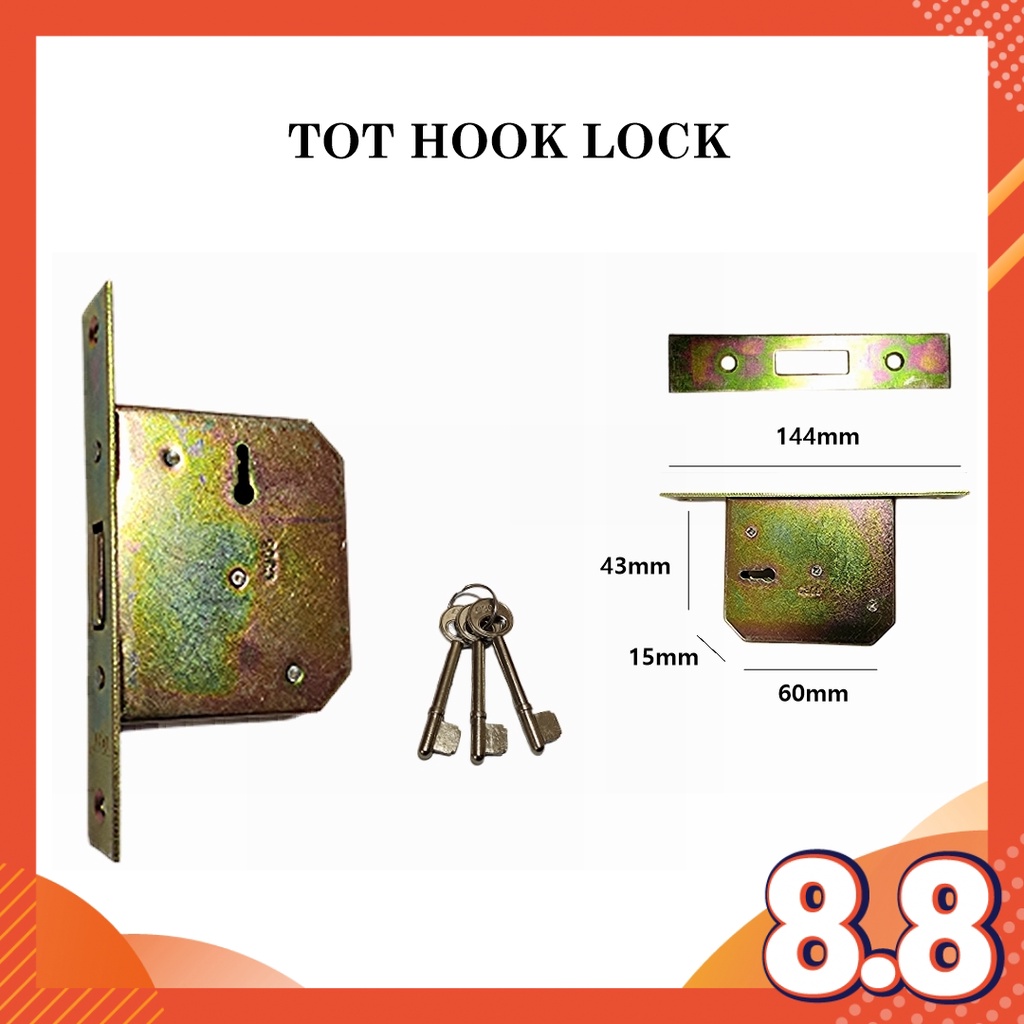 TOT HOOK LOCK (stainless steel) | Shopee Malaysia