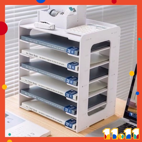 Document rack paper tray file organizer office table storage files ...