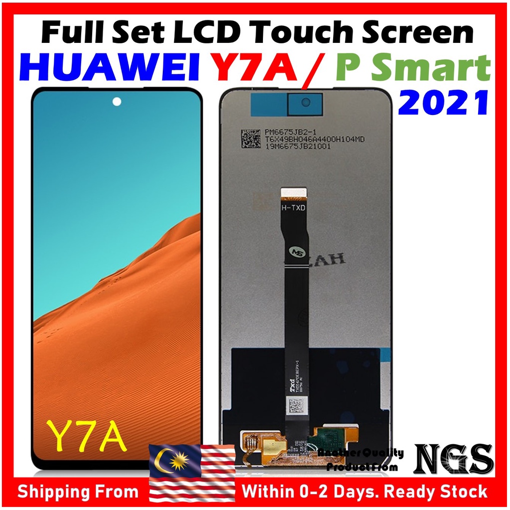 ORl NGS Brand Full Set LCD Touch Screen Compatible For HUAWEI Y7A HUAWEI P Smart 2021 with ...