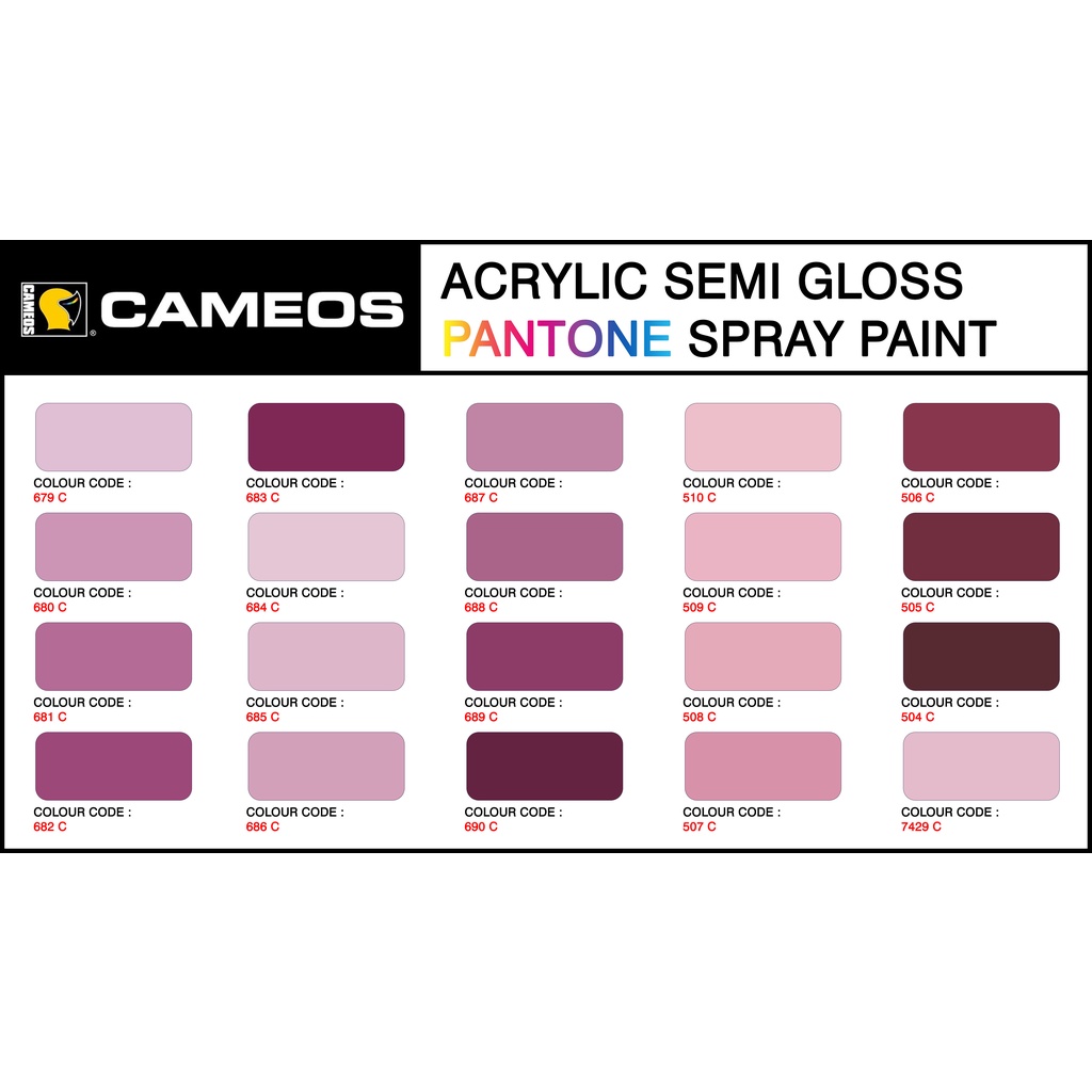 PANTONE Color P19 - Aerosol Spray Paint - CAMEOS 400ML/Bottle | Shopee ...