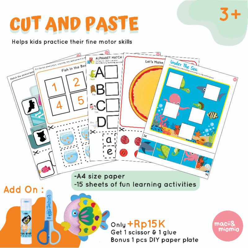 My Cut and Paste Toddler worksheet activity | Shopee Malaysia