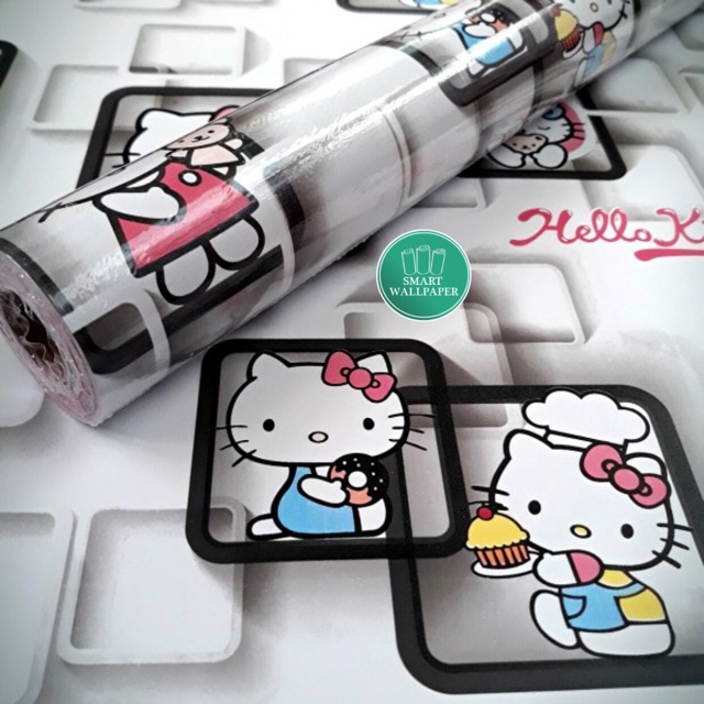 Hello Kitty Box Black | Wallpapers 45cm x 10m | Shopee Malaysia