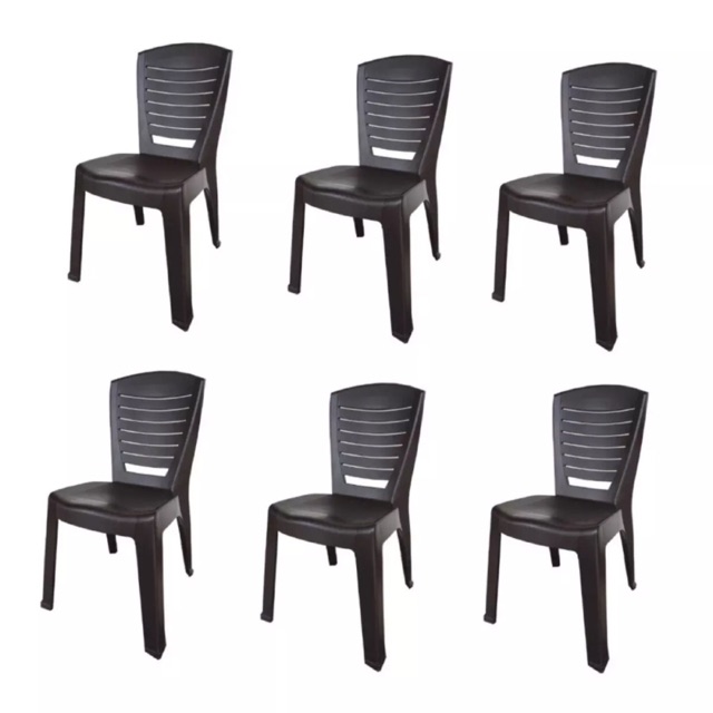 TKTT 6 pcs Century Heavy Duty Plastic Rest Chair Dining Chair Stackable ...