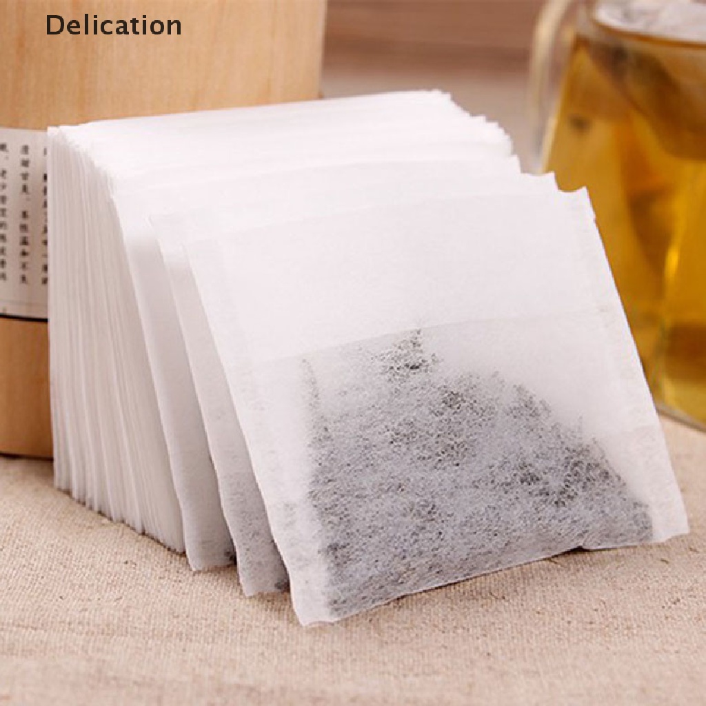 [Delication] 100Pcs Non-woven Disposable Empty Teabag Filter Herb Tea ...