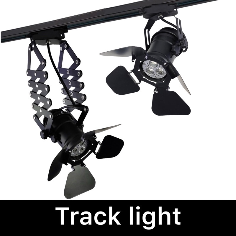 Black mini adjustable homes track light, industrial rail mount lights ...