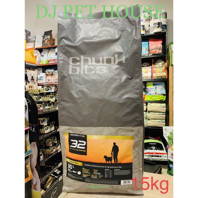 Chunkbits 32 Hi Performance Salmon&Turkey Dog Food 13kg Dry Dog Food ...