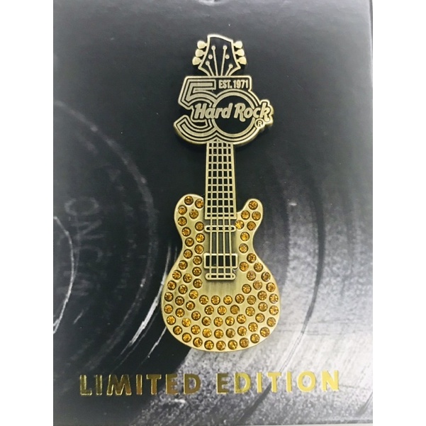 [Original] HRC Hard Rock Cafe | 50th Anniversary Antique Gold Bling Pin ...