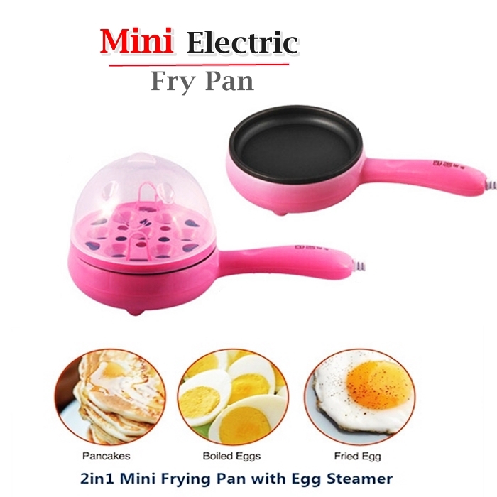 💥READY STOCK💥2IN 1 MINI FRYING PAN WITH EGG STEAMER # FRY PAN ...