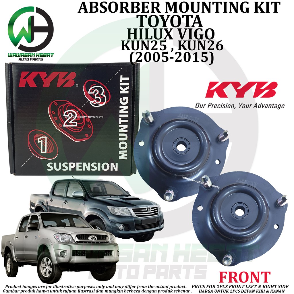 Toyota Hilux Vigo KUN25 , KUN26 Front Absorber Mounting , Strut mount ...