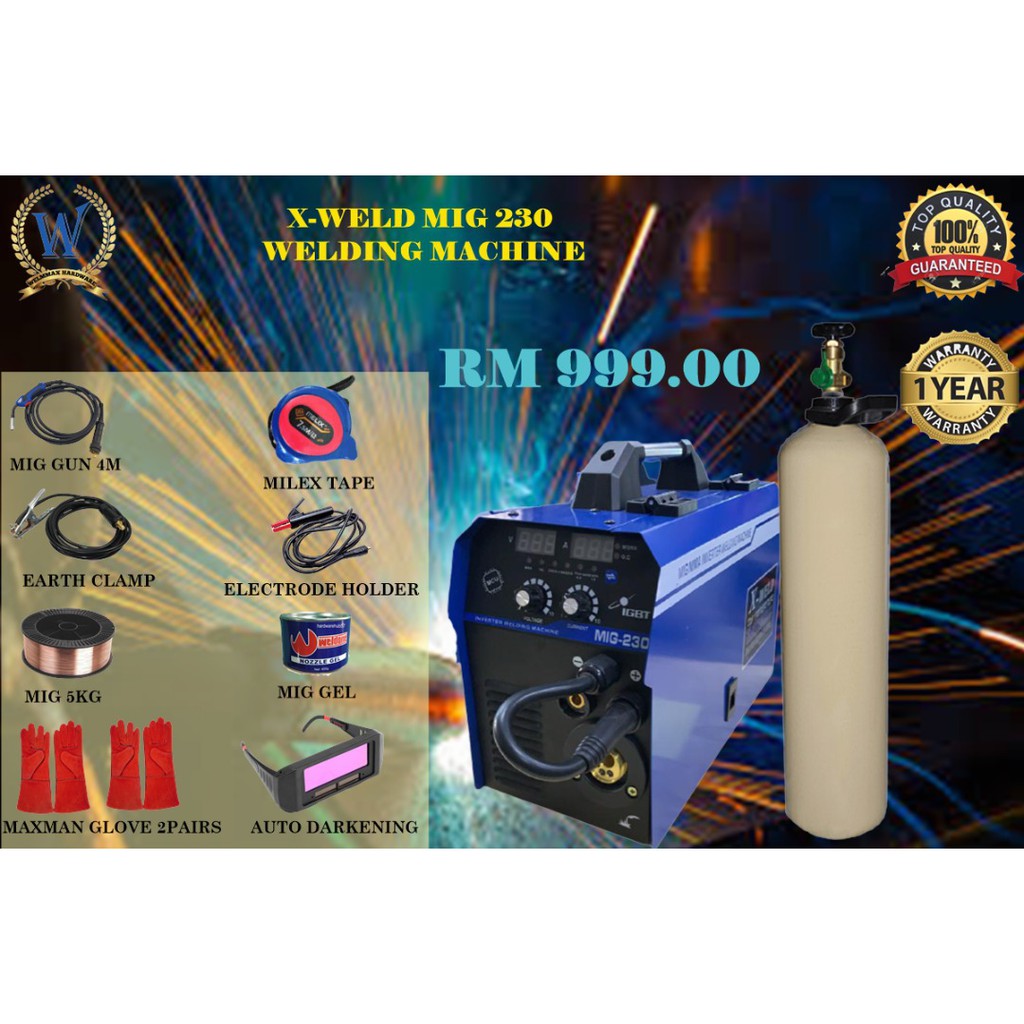 X-WELD MIG-230 WELDING MACHINE | Shopee Malaysia