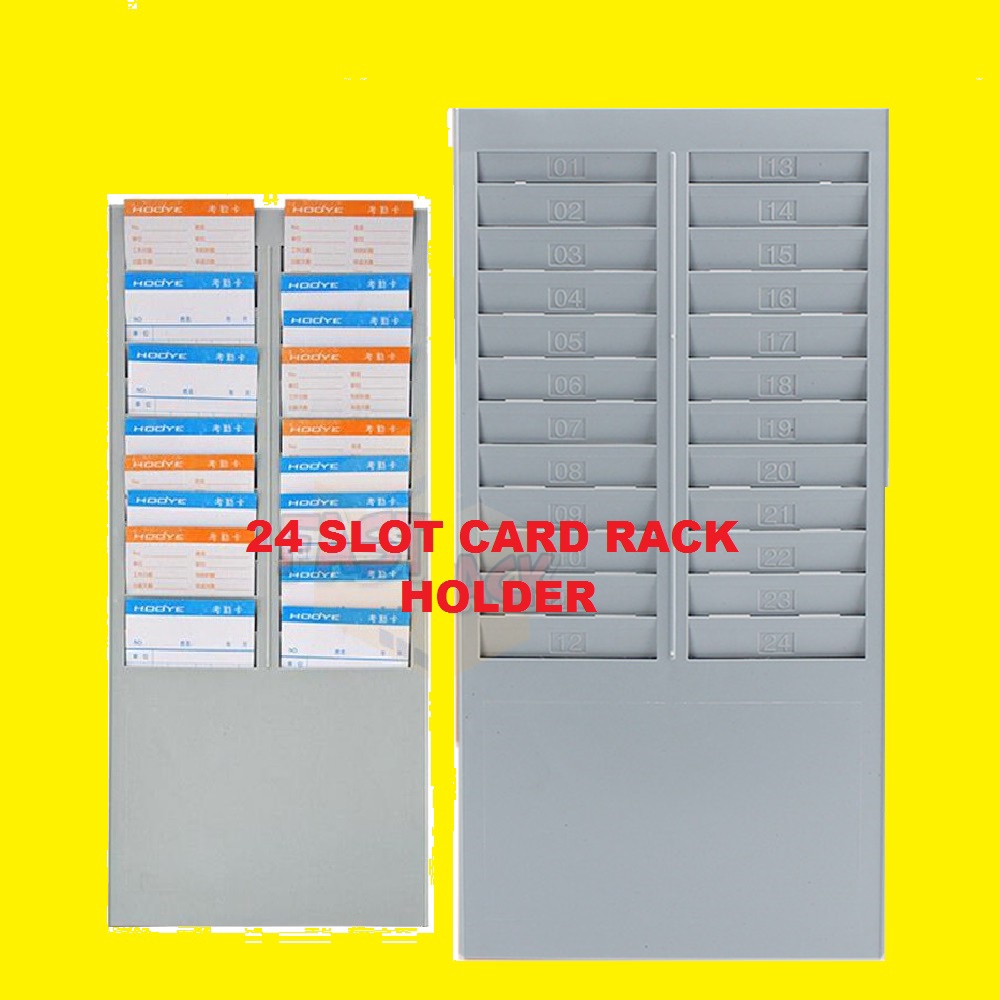 EXTRA STRONG TIME RECORDER PUNCHCARD CARD RACK HOLDER (24 'SLOT ...