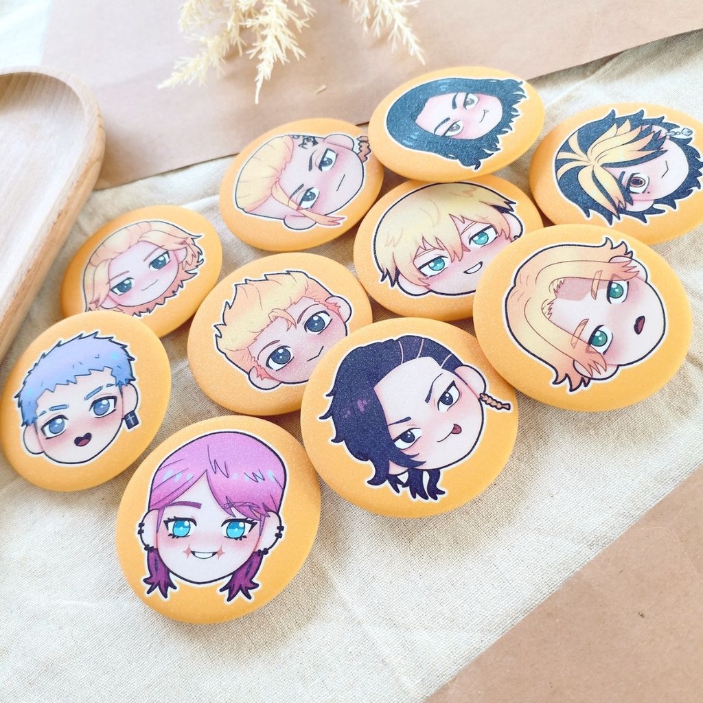 TOKYO REVENGERS Cute Big Button Badges Pins TR Chibi Anime Merch ...