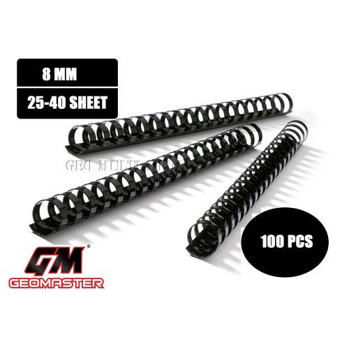 Plastic Comb Binding Rings Binding Comb Ring 8mm Black 100pcs Box Shopee Malaysia