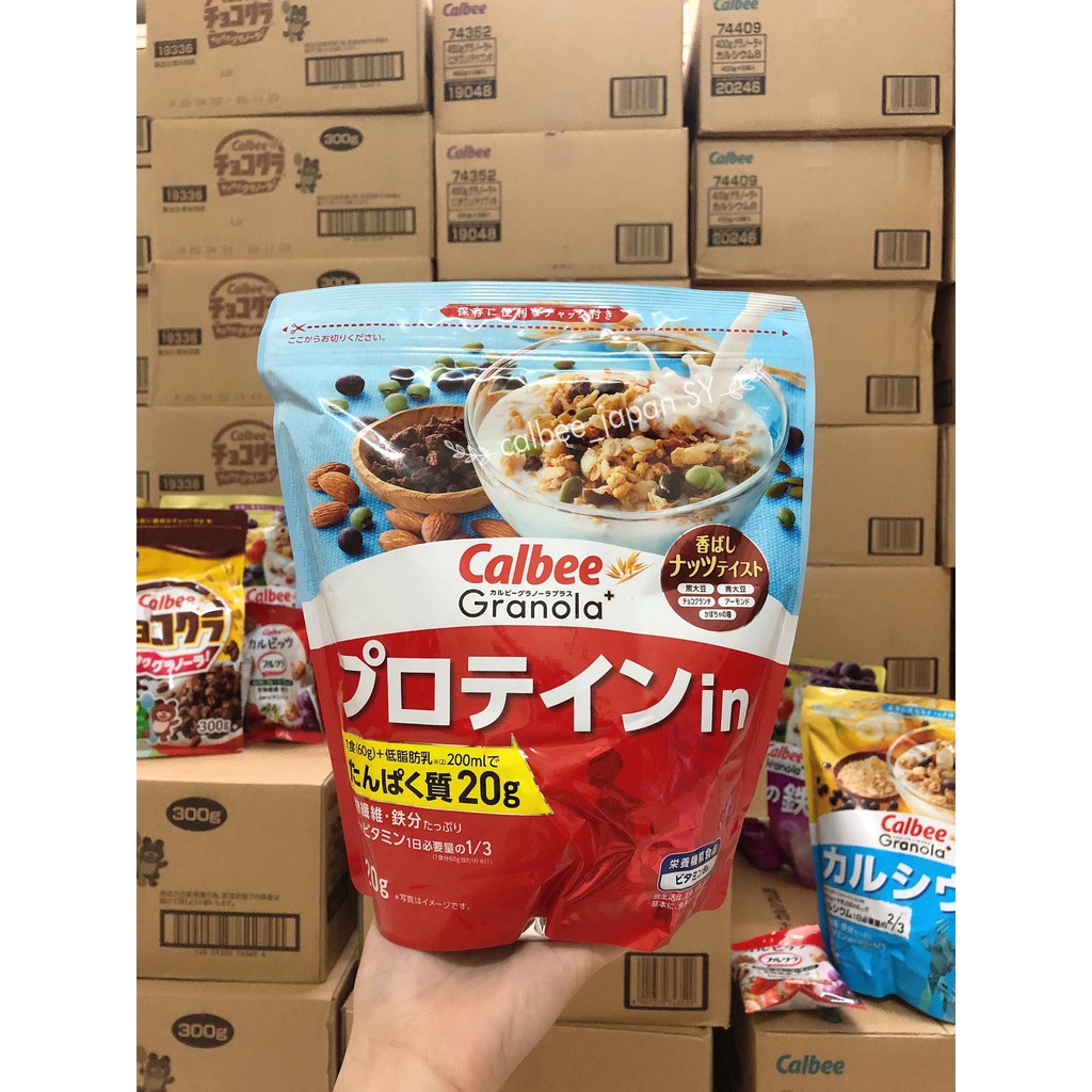 Calbee 400g Cereal Granola Oat Grain Japan (Original Choco Banana / Iron Calcium Protein ...
