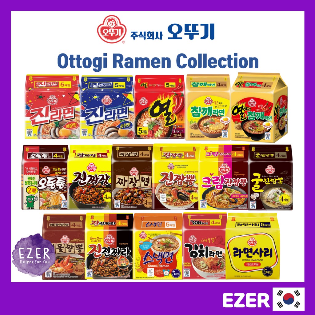 [Korean Ramen] Ottogi Ramen Series Collection Bundle(4~5bag) / (Jin ...