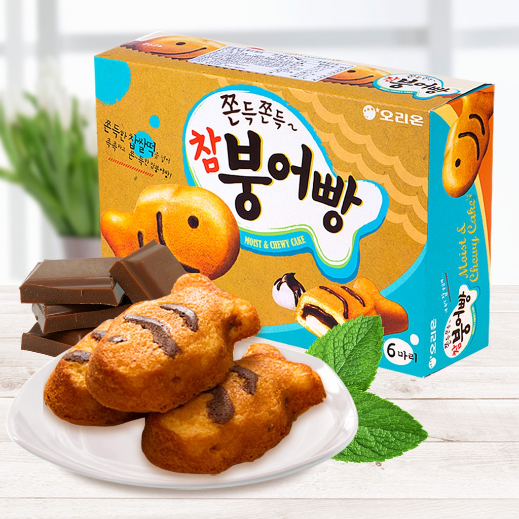【READYSTOCK】Korea Orion Fish-shaped Moist & Chewy Cake 174g 오리온 참붕어빵 ...
