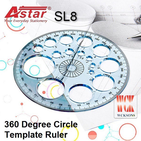 A'STAR 360 DEGREE CIRCLE TEMPLATE RULER ( SL8 ) | Shopee Malaysia