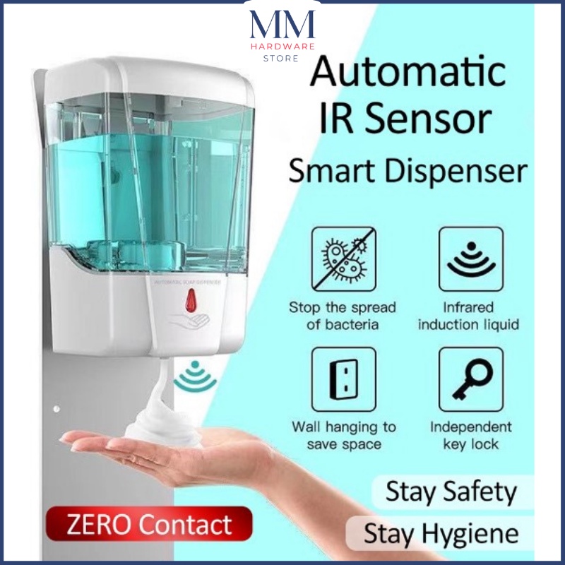 Automatic Soap Dispenser Touchless Wall Mounted Battery Smart Sensor ...