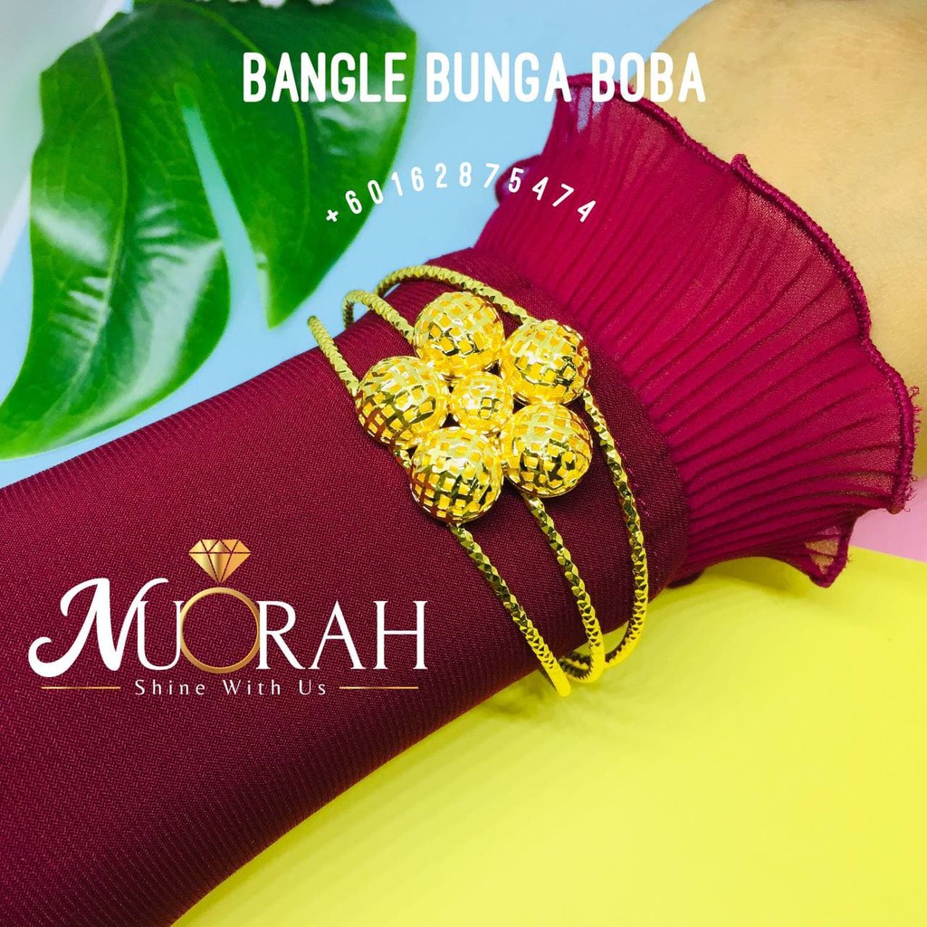 BANGLE BUNGA BOBA⭕Emas Korea •Exclusive Design 💯 Mcm emas sbnr ...