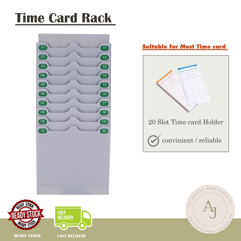 MULTI CARD RACK 20'S Time Card Rack Rak Kad Mesin Punch Card Punch Card ...