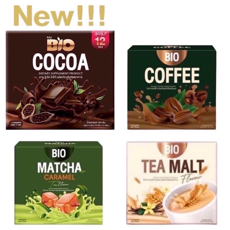 🔥[ READY STOCK ] BIO COCOA /TEA MALT / COFFEE / MATCHA 100% Original ...