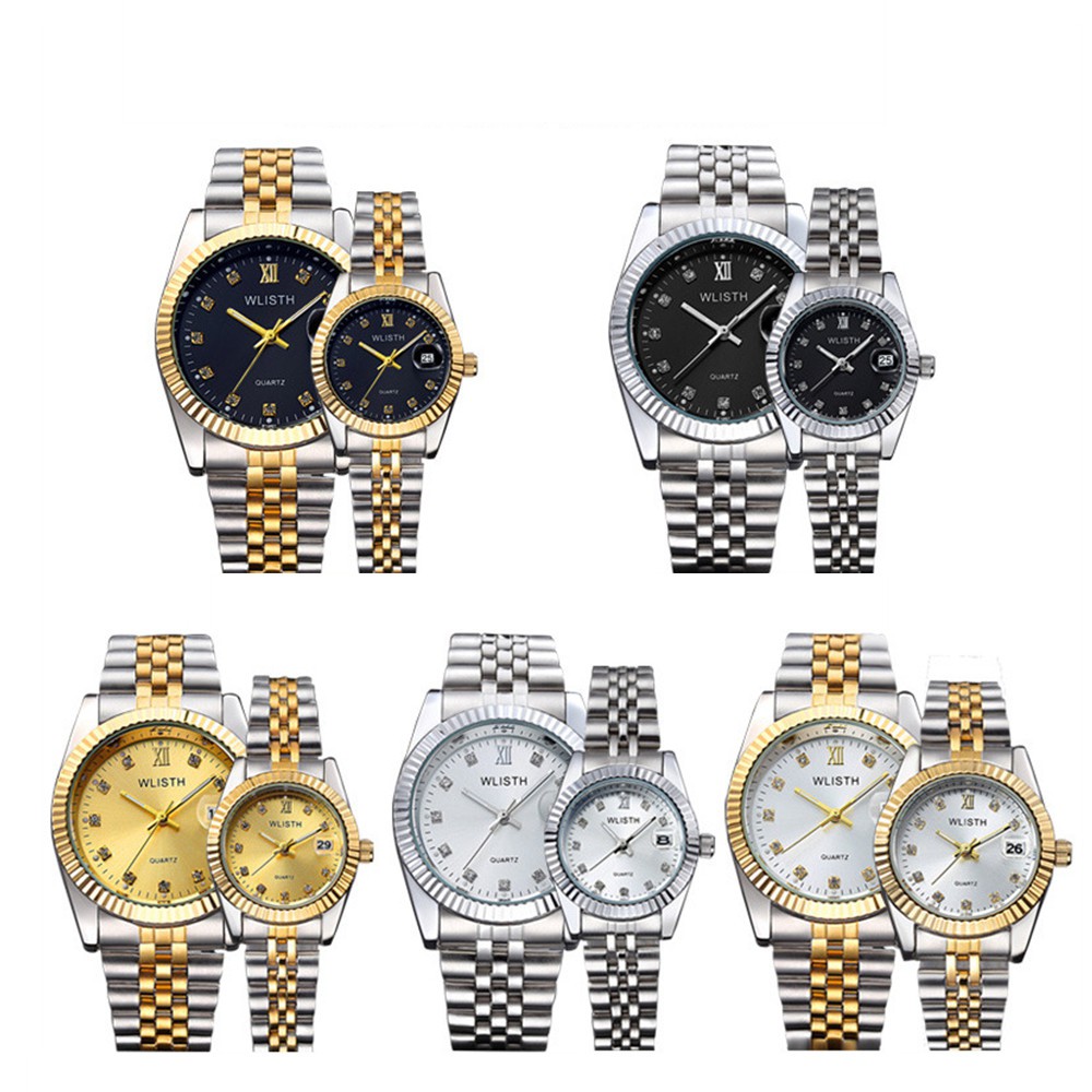 Couple Pair Watches Women Men Quartz Analog Wrist Watch | Shopee Malaysia