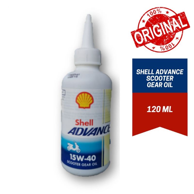 SHELL ADVANCE SCOOTER GEAR OIL 120ML 15W40 (100%ORIGINAL) SHELL GEAR ...