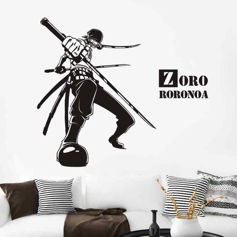 Roronoa Zoro Wall Decal ONE PIECE Cartoon Car Sticker Vinyl Wall ...