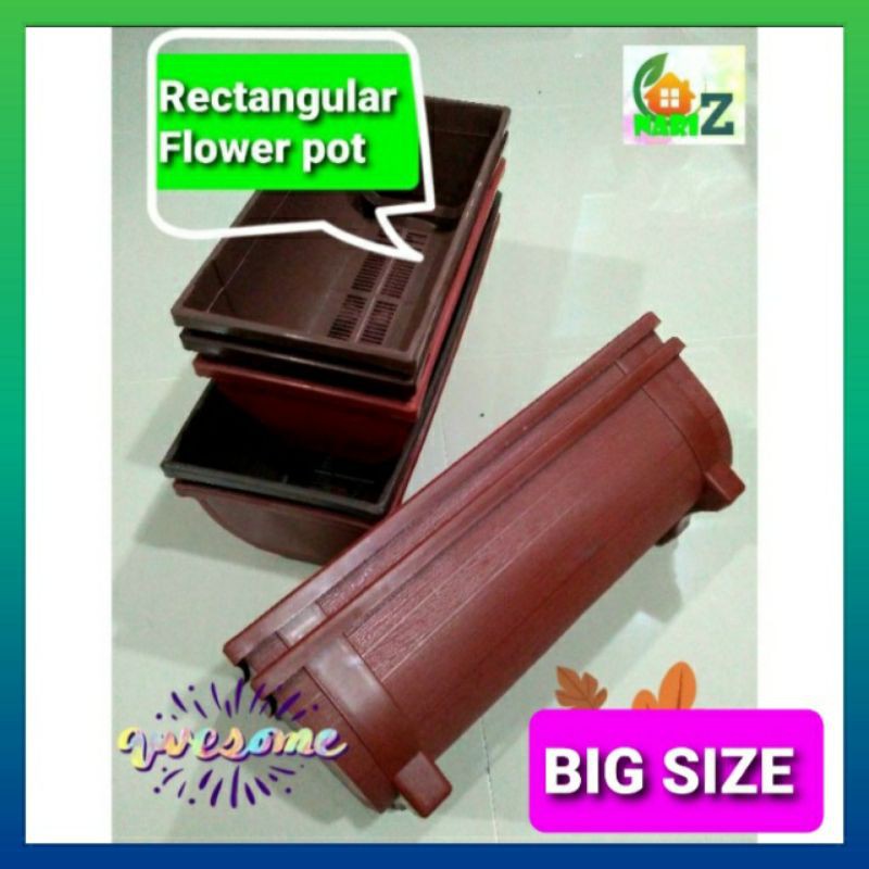 💥HOT ITEM💥45 CM 👍Rectangular flower pot👍Pasu bunga segi empat👍Pasu ...