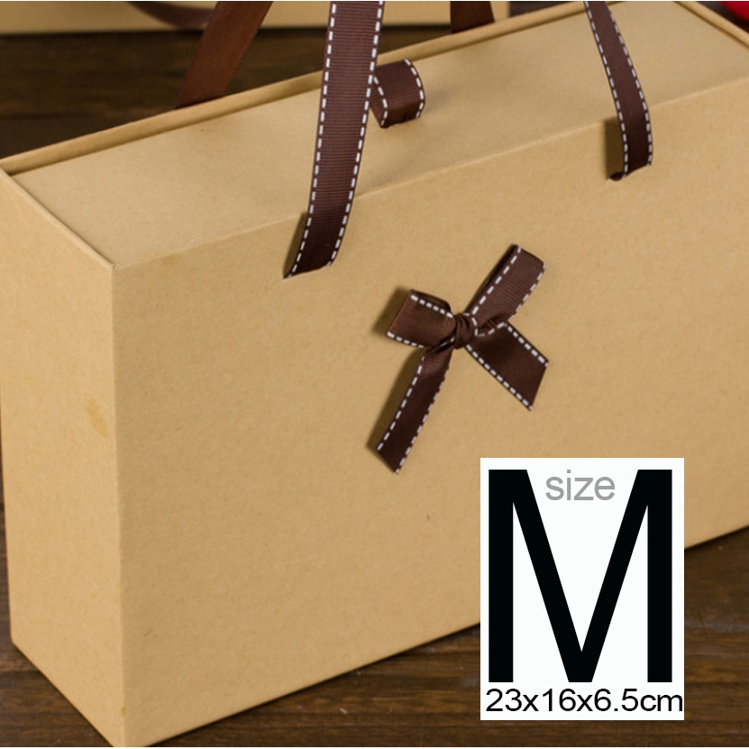 Khaki brown Pull-out portable gift box love gift box packaging present ...
