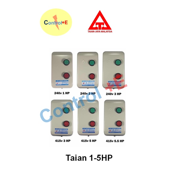 TAIAN JAYA 1-5HP SINGLE/THREE PHASE DOL STARTER (TAIWAN) | Shopee Malaysia