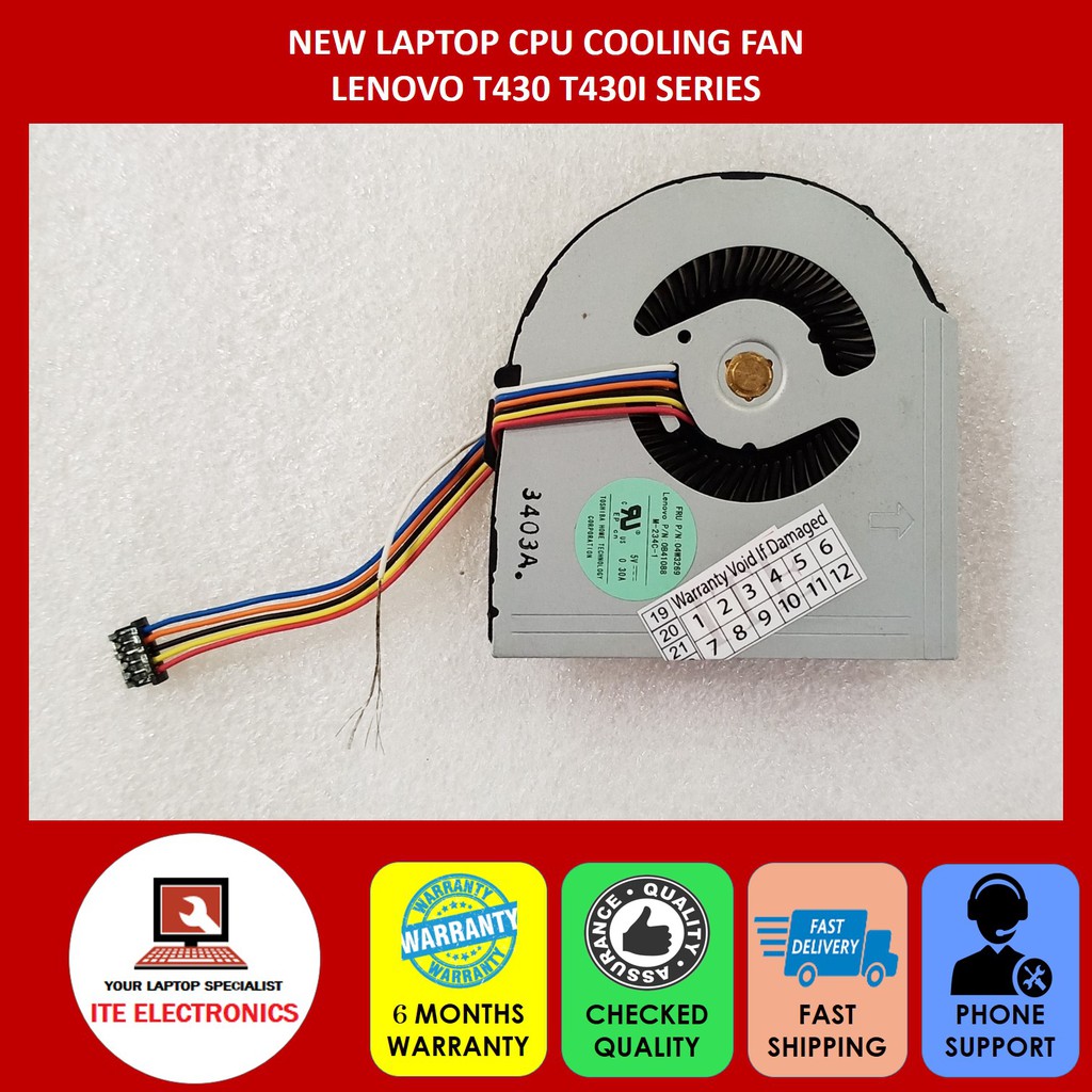 NEW LENOVO THINKPAD T430 T430I SERIES LAPTOP CPU COOLING FAN 04W3269 ...