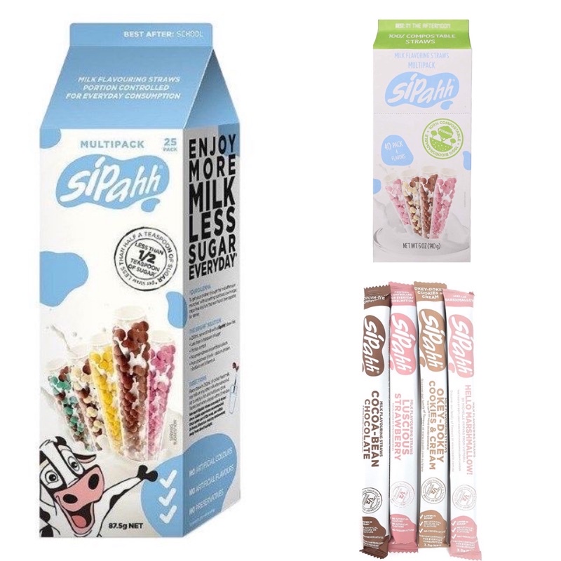 Sipahh Milk Flavouring Milk Variety straw 8 /25 /40 (Australia import ...