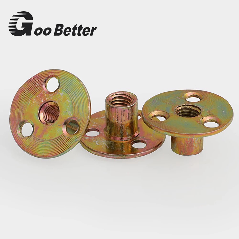 2Pcs M8 M10 T-nut Tee Nut Connectors Three Holes Locking Flange Nut ...