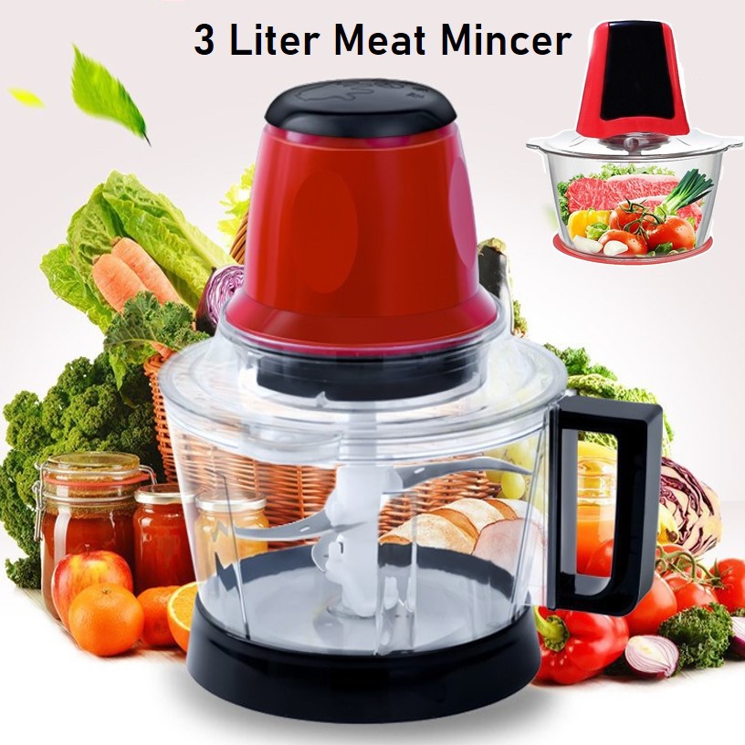 3L Speed Meat Grinder Blender Cooking Mini Mincer Multifunctional Mixer ...