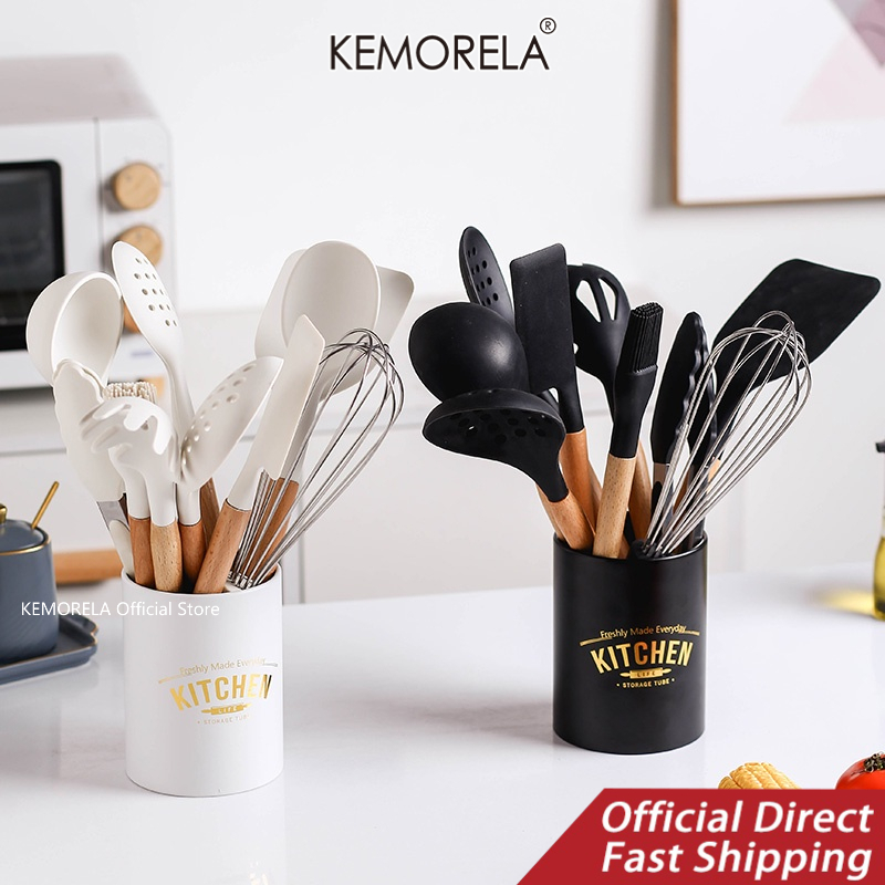 KEMORELA Silicone Kitchen Cookware High Temperature Resistant Non-Stick ...