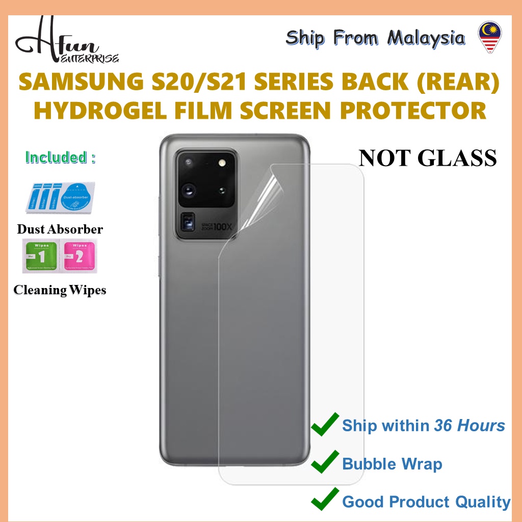 HFE SAMSUNG S20/S20 PLUS/S20 ULTRA/S21/S21 ULTRA BACK REAR HYDROGEL ...