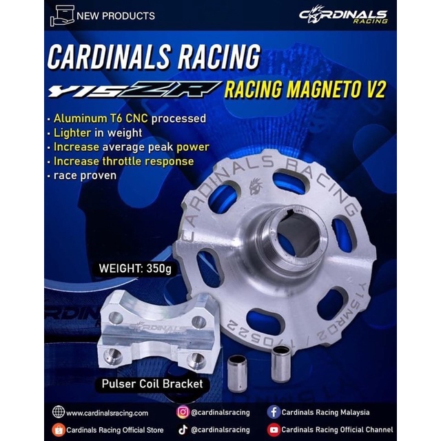 CARDINALS RACING MAGNETO V2 - YAMAHA Y15ZR [ 350G / 500G / 650G / 700G ] | Shopee Malaysia